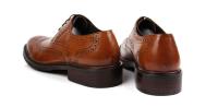 China Genuine Leather Men's Dress Shoes Dark Brown Spring Autumn Shoes for sale