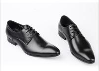 China Romantic Soft Leather Men'S Wedding Dress Shoes Pure Color Brush Off British Style for sale