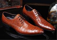 China Embossing Design Mens Patent Leather Dress Shoes Black Lace Up Dress Shoes for sale