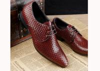 China Mens Burgundy Dress Shoes Vintage Italian Goodyear Welted Full Grain Leather Shoes for sale