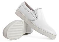China Outdoor Mens Jogging Shoes , Genuine Leather Slip On Top Walking Sneakers for sale