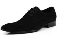 China Classic PU Suede Upper Men Formal Dress Shoes Oxfords Style Mens Black Casual Shoes for sale