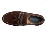 China Durable Men's Casual Shoes Tassels Flat Loafer Mens Brown Leather Driving Shoes for sale