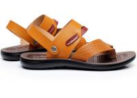 China Handmade Soft Beach Sandals , Brown Mens Slip On Beach Sandals for Summer for sale