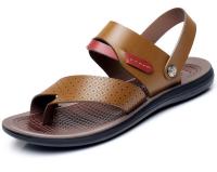 China Handmade Soft Beach Sandals , Brown Mens Slip On Beach Sandals for Summer for sale