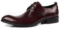 China Coffee  / Black/ Brown Men'S Wedding Dress Shoes Burnished Mens Pointed Toe Shoes for sale