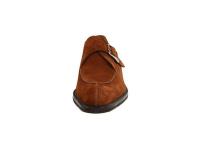 China Handcrafted Mens Brown Leather Brogue Shoes , Goodyear Mens Monk Strap Dress Shoes for sale