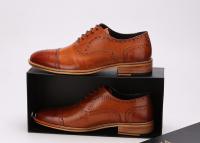 China British Style handmade Men's Dress Shoes Genuine Leather Oxford Brogues Formal Shoes for sale