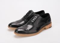 China British Style handmade Men's Dress Shoes Genuine Leather Oxford Brogues Formal Shoes for sale