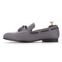 China Handmade Mens Velvet Loafers Genuine Leather British Style Men Shoes for Wedding for sale