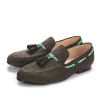 China Handmade Mens Velvet Loafers Genuine Leather British Style Men Shoes for Wedding for sale