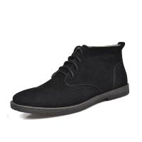 China Genuine Leather Plush Suede Desert Boots For Men , Square Heel Mens Ankle Dress Boots for sale