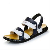 China Luxury Mens Summer Slip On Sandals , Custom Handcrafted Leather Sandals for sale