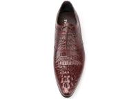 China Burnished Leather Men'S Wedding Dress Shoes Low Heel Mens Brown Oxford Shoes for sale