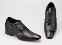 China 7cm Height Increasing Elevator Shoes , Sharp Toe Black Patent Leather Oxford Shoes for sale