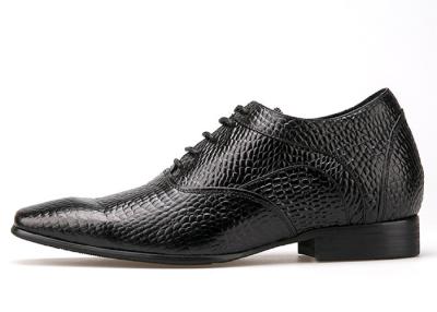 China 7 Cm Black Thick Heel Men'S Wedding Dress Black / Brown Shoes Mens Patent Leather Shoes for sale