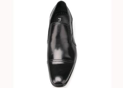 China Spring / Autumn Mens Leather Dress Shoes Square Toe Flats Formal Business Shoes for sale