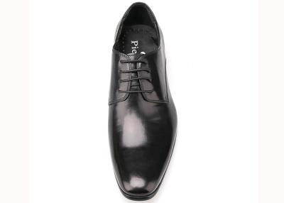 China Soft Leather Flat Suede Derby Shoes , Men Formal Dress Shoes Black / Brown for sale