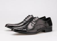 China Business Men's Dress Shoes British Style Genuine Leather Lace Up Brogue Shoes for sale