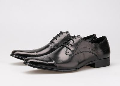 China Business Men's Dress Shoes British Style Genuine Leather Lace Up Brogue Shoes for sale