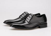 China Flats Men Formal Dress Shoes Black Genuine Leather Lace Up Shoes For Business Office for sale