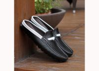 China Fashion Summer Genuine Leather Mens Sandals / Mens Cowhide Slippers for sale