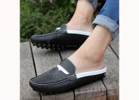 China Fashion Summer Genuine Leather Mens Sandals / Mens Cowhide Slippers for sale