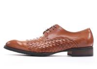 China Party / Wedding Men Formal Dress Shoes Round Toe Mens Brown Derby Shoes for sale
