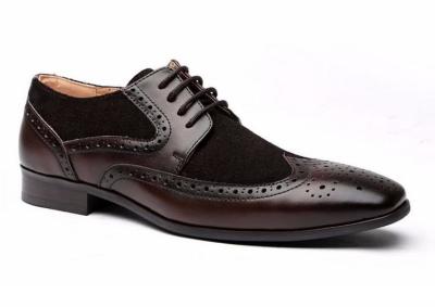 China High Class Cow Leather Mens Pointed Toe Dress Shoes Fashion Brogue Shoes For Men for sale