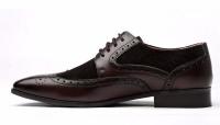 China High Class Cow Leather Mens Pointed Toe Dress Shoes Fashion Brogue Shoes For Men for sale
