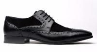 China High Class Cow Leather Mens Pointed Toe Dress Shoes Fashion Brogue Shoes For Men for sale