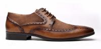 China High Class Cow Leather Mens Pointed Toe Dress Shoes Fashion Brogue Shoes For Men for sale