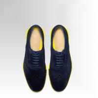 China Blue Men's Casual Shoes Lightweight Suede Footwear  For Outdoor Exercise for sale