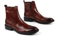 China Handmade Zip Mens Leather Dress Boots Military Army SWAT Combat / Training Boots for sale