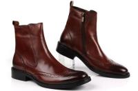 China Handmade Zip Mens Leather Dress Boots Military Army SWAT Combat / Training Boots for sale