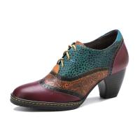 China Casual Bohemian Style Shoes Thick Heel Dress Shoes Women Retro Shoes for sale