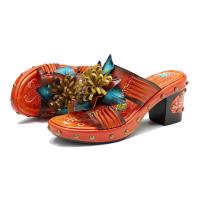 China Handmade Fashion Women Sandals Slippers 3D Flowers Platform Slipper Shoes for sale