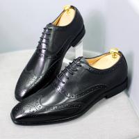 China Fashion Genuine Leather Men Shoes , Adult Formal Dress Shoes Men for sale