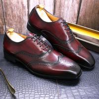 China Fashion Genuine Leather Men Shoes , Adult Formal Dress Shoes Men for sale