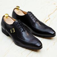China Embossing Patent Leather Men Formal Dress Shoes Brown ODM approved for sale