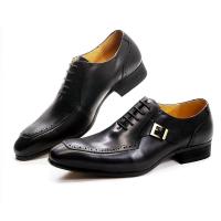 China Embossing Patent Leather Men Formal Dress Shoes Brown ODM approved for sale