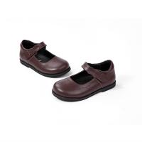 China Casual Girls Leather School Shoes Lace Up Round Toe Size 26-45 for sale