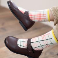China Casual Girls Leather School Shoes Lace Up Round Toe Size 26-45 for sale