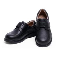 China Leather Unisex School Shoes Black  Size 26-45 Flat Heel With Leather Lining for sale