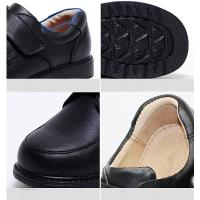 China Leather Unisex School Shoes Black  Size 26-45 Flat Heel With Leather Lining for sale