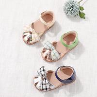 China Leather Girls School Shoes Round Toe TPR Sole With Bow Tie for sale