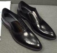 China Broguing Pointed - End Slip On Men's Formal Dress Shoes / Work Carving Dress Shoes for sale