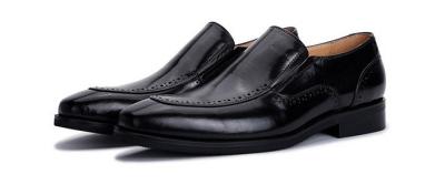 China Slip On Brogue Mens Leather Dress Shoes Loafers Crocodile Pattern For Office for sale