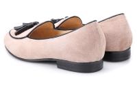 China Suede Tassel Mens Velvet Slippers , Banquet Mens Velvet Smoking Slippers for sale