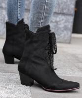 China Upper Genuine Leather Black Female Leather Shoes for Your Style for sale